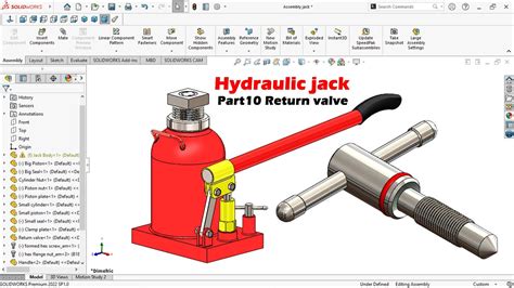 Sketch Hydraulic Jack In Solidworks Part 10 Return Valve Solidworks