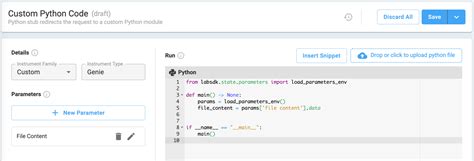 Linking Custom Python Code Genie Life Sciences