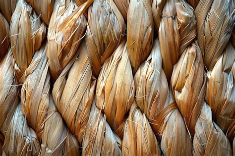 Background Weaving Pattern In Nature Craft Straw Generative Ai