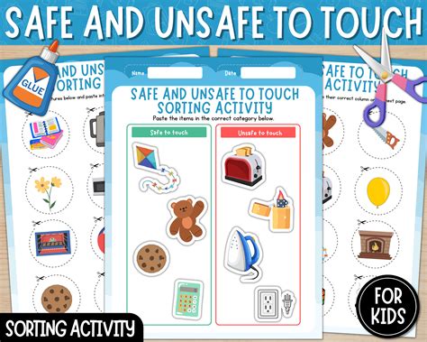 Safe And Unsafe To Touch Sorting Activity Cut And Paste Safe And Unsafe To Touch Sort