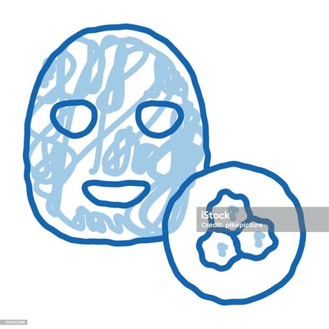 페이셜 마스크 허니콤 낙서 아이콘 핸드 그린 일러스트레이션 건강관리와 의술에 대한 스톡 벡터 아트 및 기타 이미지 건강관리와 의술 그리기 꿀 Istock