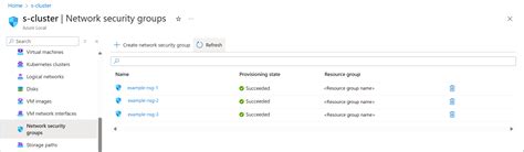 Create Network Security Groups Network Security Rules Default Network