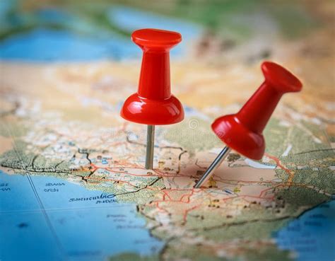 Marker Pointing To A Specific Location On A Map Representing Geographic Positioning And Site