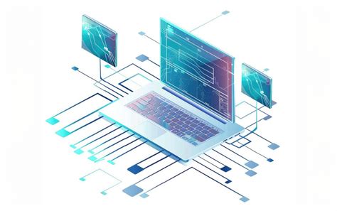 Premium Photo Laptop And Synchronization Illustration