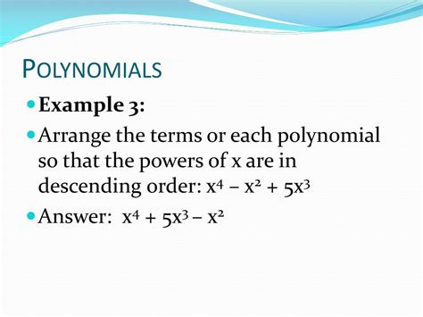Ppt Polynomials Powerpoint Presentation Free Download Id 2529886