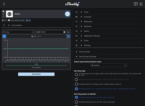 shelly plus 2pm use imput as button not as switch configuration