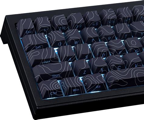 Tsungup Custom Pbt Side Printed Keycap Set Shine Through 135 Keys Contour Line Cool Cherry
