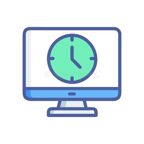 uptime monitor icon for system reliability stock illustration