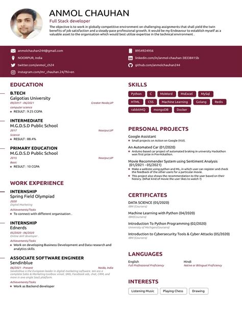 Anmol Chauhan Resume Pdf Ibm Machine Learning