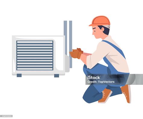남자 특성 에서 헬멧 와 전체 고침 와 수리 환기 와 에어 컨디셔너 벡터 일러스트 건축물에 대한 스톡 벡터 아트 및 기타 이미지 Istock