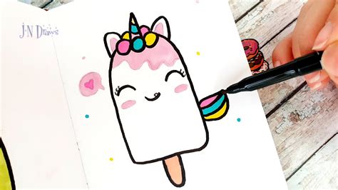 Как Нарисовать МОРОЖЕННОЕ ЕДИНОРОГ Рисунки для ЛД простые рисунки как рисовать в стиле каваии