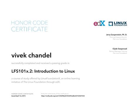 Certificate Linux Basics Ppt