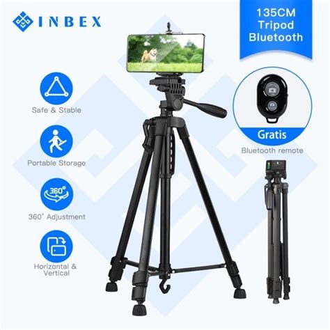 Jual Inbex Tf 3366 Tripod Kamera Bluetooth Remote Bag 133cm Rotation Tripod Shopee Indonesia