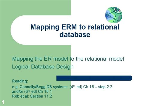 Mapping Erm To Relational Database Mapping The Er