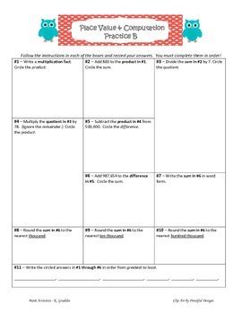Computation Generation Of Word Problems Activity By Kathy Gradeles