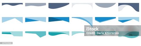 Array Of Varied Shapes Designed For Website Headers Or Footers Template For Separating Elements