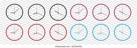 Clock Time Vector Set Design Template Stock Vector Royalty Free Shutterstock