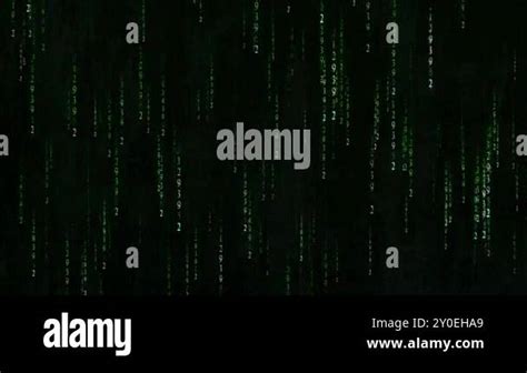 Matrix Digital Binary Code Moving Down High Tech Digital Binary Code In Matrix Style Digital