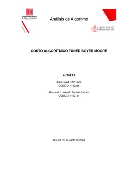 Costo Algoritmico Tuned Boyer Moore Pdf