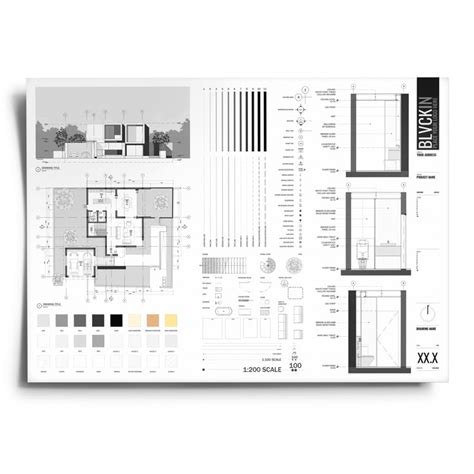 Autocad Template Package Free T Etsy Architecture Drawing Floor
