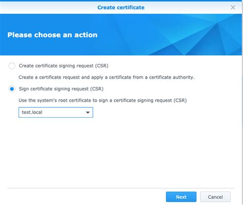 Straylight Musings From The Edge Synology Self Signed Certificate