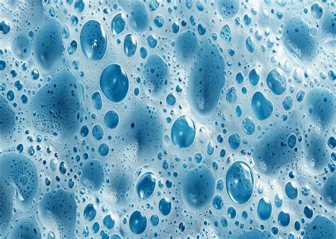 Foam Bubbles Abstract Blue Background Foam Bubbles Abstract Blue Background Background Image