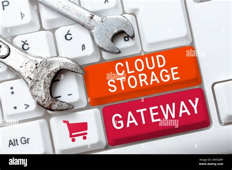 Text Caption Presenting Cloud Storage Gateway Conceptual Photo Server