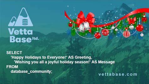 database happyholidays mariadb mysql mysqldba postgresql cassandra vettabase ltd