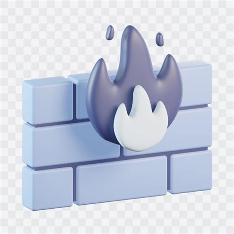 Premium Psd Firewall Security 3d Icon