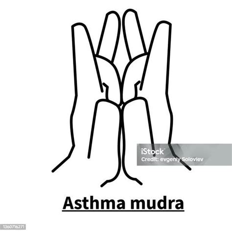 천식 진흙 흰색 배경에 고립 건강을 위한 명상 기술 손가락의 올바른 배치 벡터 개념에 대한 스톡 벡터 아트 및 기타 이미지 개념 개념과 주제 건강한 생활방식 Istock