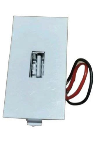 White Modular USB Charger Socket For Electric Fittings Plastic At Rs 150 Piece In New Delhi