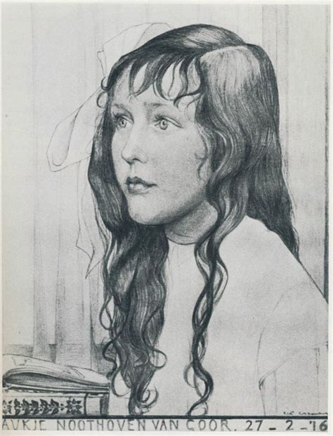 Rie Cramer Portret In Potlood 1916 Illustrator Artist Aubrey Beardsley Artist