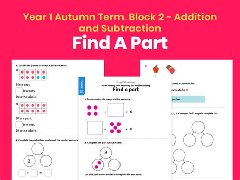 Y1 Autumn Term Block 2 Find A Part Maths Worksheets Teaching Resources