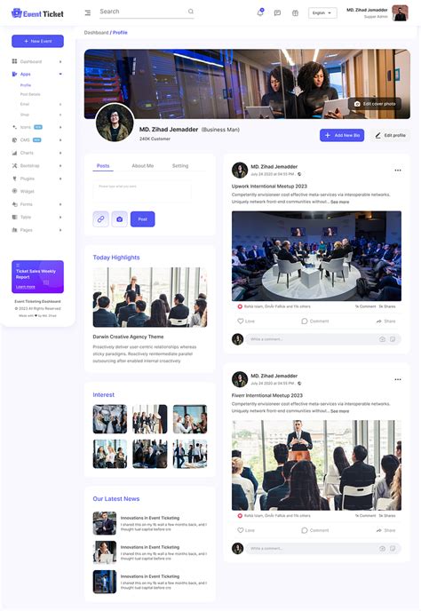 Event Ticketing Dashboard Design By Md Jehad Ui Ux On Dribbble