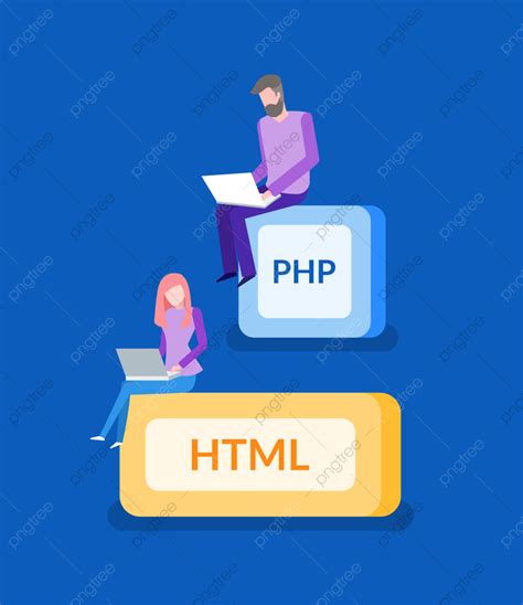 Php Developer Vector Png Images Php And Html Programmer Development