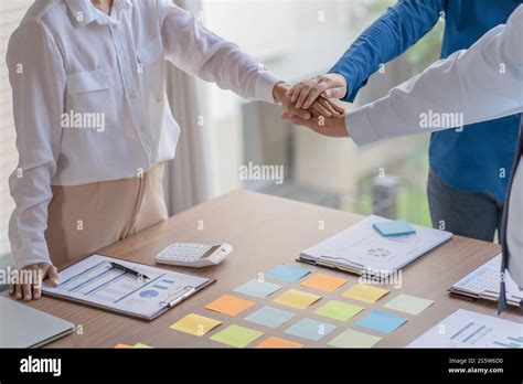 Business Partnership Putting Hands Together Team Start Up Project Business People Join Hands