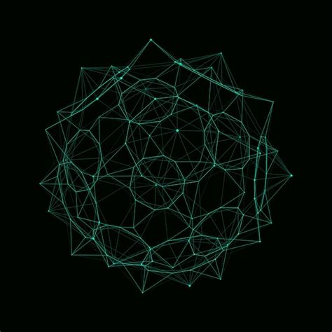 Premium Vector Vector Futuristic Sphere Of Particles And Lines Network Connection Big Data