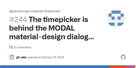 the timepicker is behind the modal material design dialog box · issue
