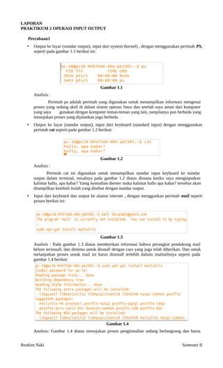 OPERASI INPUT OUTPUT Di Linux PDF