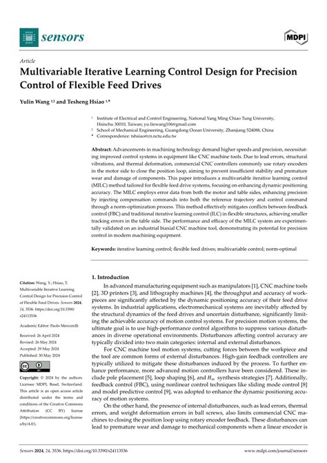 pdf multivariable iterative learning control design for precision control of flexible feed drives