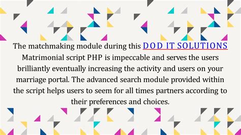 Ppt Shaadi Readymade Php Clone Script Dod It Solutions Powerpoint Presentation Id11937507