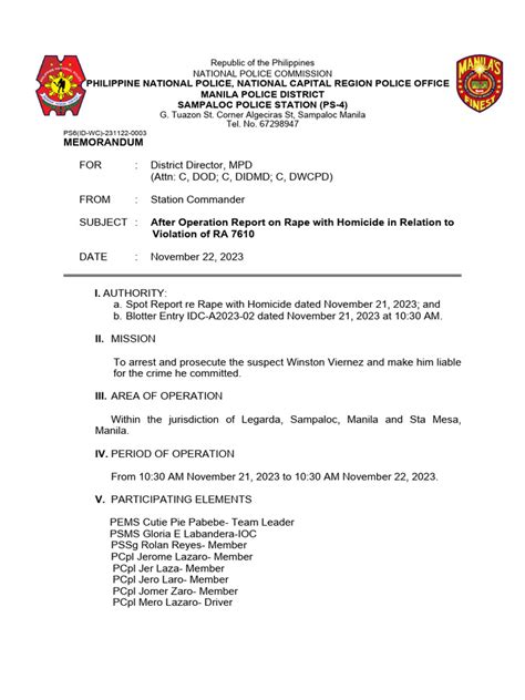 After Operation Report Pdf Criminal Justice Crime And Violence