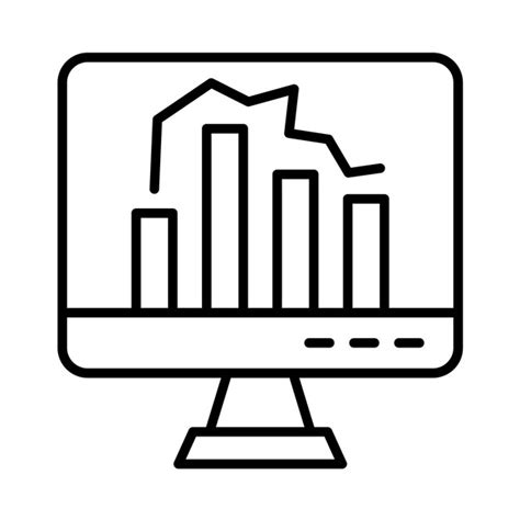 Premium Vector Monitoring Analytics Line Illustration