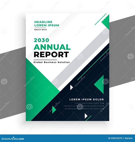 Business Annual Report Booklet For Company Overview Stock Vector Illustration Of Document