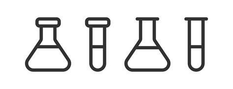 Laboratory Flask Icon Chemical Beaker Vector Chemistry Science Equipment Vector Art