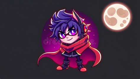 Anime Girl With Moon Manga Style Character With Celestial Theme Generative Ai Stock