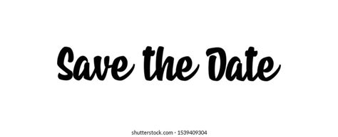 Save Date Text Calligraphy Design Stock Vector Royalty Free