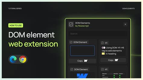 Webflow Dom Element By Flowscriipt Chrome Extension Youtube