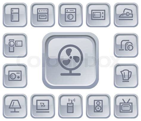 Home Electronics Buttons Stock Vector Colourbox