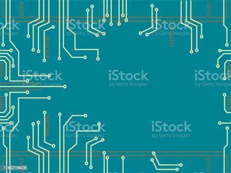 Ilustración De Tecnología De Línea De Microchip Y Fondo Abstracto